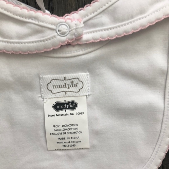 Mud Pie | Accessories | Mud Pie French Knot Cross Baby Bib And Hat | Poshmark